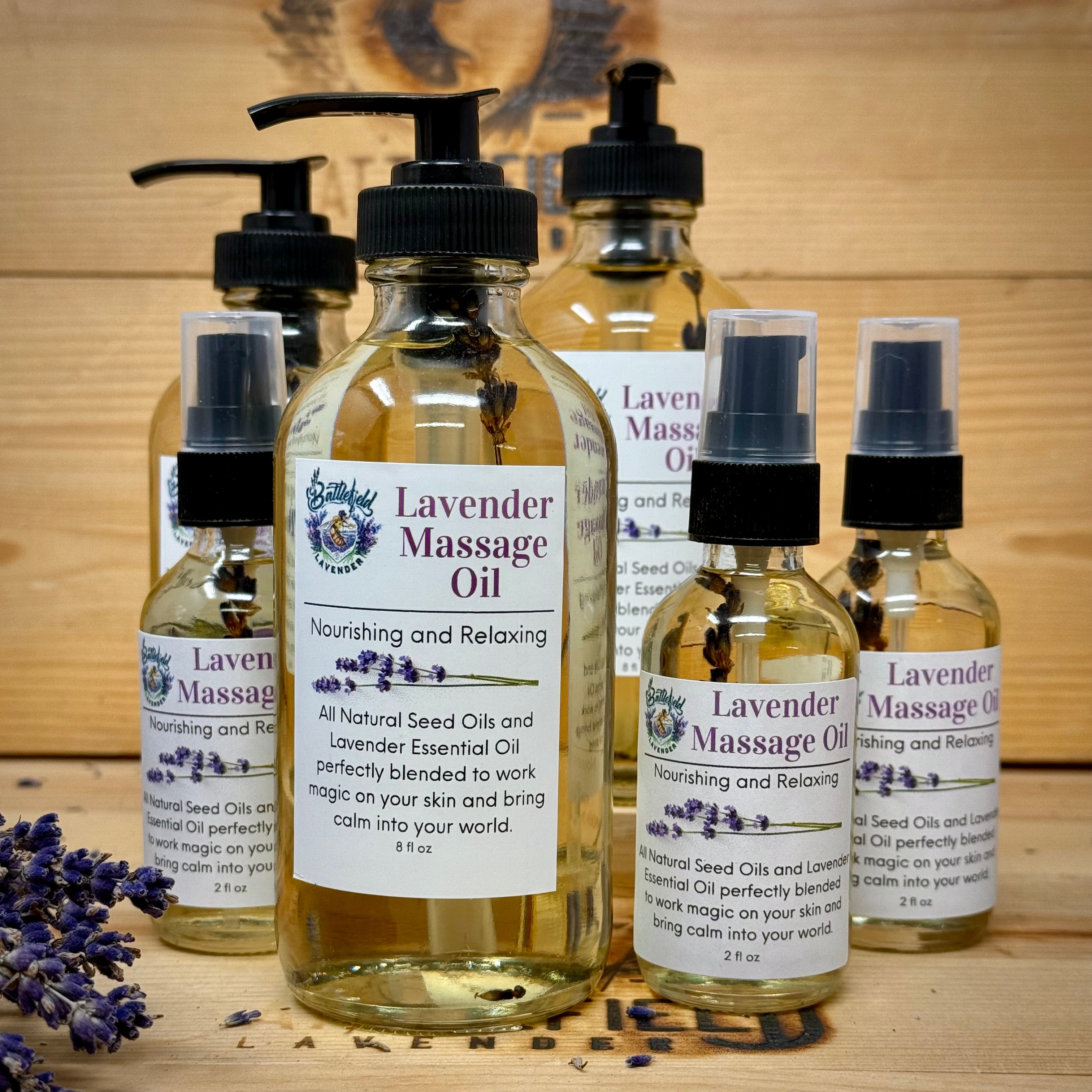 Lavender Massage Oil | Battlefield Lavender